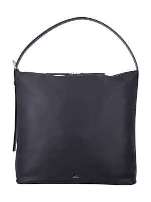 A.p.c. A.P.C. Large Smooth Leather Shoulder Bag Nero