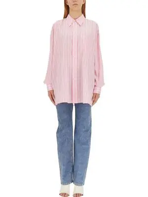 Bottega Veneta Striped Silk Shirt - Pink