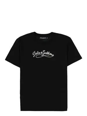 DOLCE & GABBANA DOLCE & GABBANA Logo Print Cotton T-Shirt