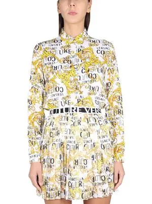 Versace Versace Jeans Couture Baroque Print Viscose Shirt Multicolour