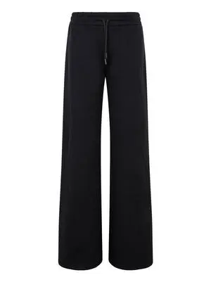 Off-White Round Cotton Sweatpants - Black