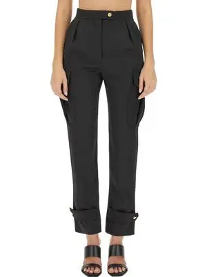 Alexander McQueen Wool Cargo Trousers - Black
