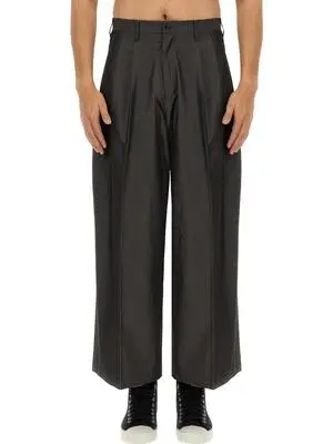 AIE Wide Fit Cotton Trousers - Grey