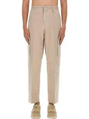 Fendi Gabardine Regular Fit Cargo Pants - Beige