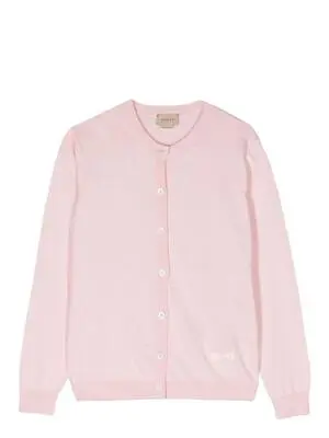 Gucci Wool And Cashmere-blend Cardigan - Pink