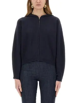 Theory Knit Full Zip Hoodie - Blue