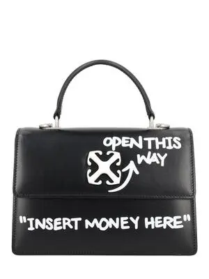 Off-White Leather Handbag - Black