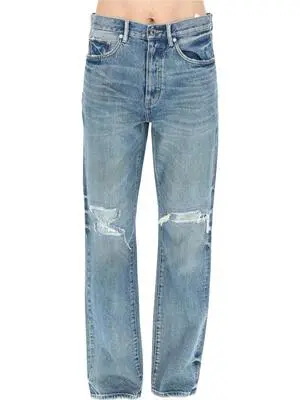 PURPLE BRAND Distressed Straight-leg Jeans - Denim