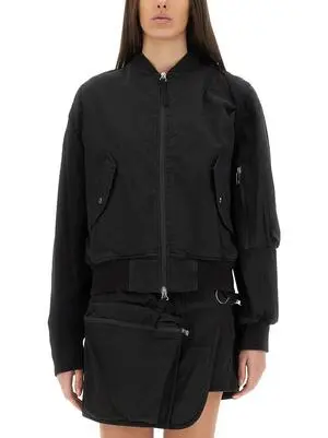 Helmut Lang Logo Bomber Jacket - Black
