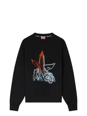 Kenzo Graphic Print Crewneck Sweatshirt - Black