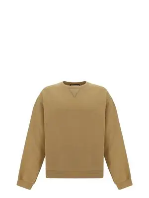 Gucci Cotton Jersey Sweatshirt With Web Ribbon - Beige