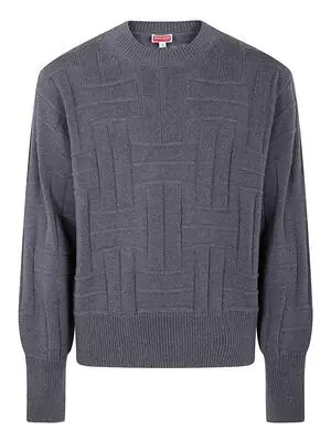 Kenzo Geometric Knit Jumpsuit - Middlegrey