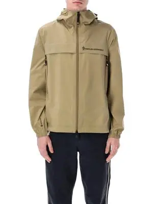 Moncler Zip-up Hooded Jacket - Beige