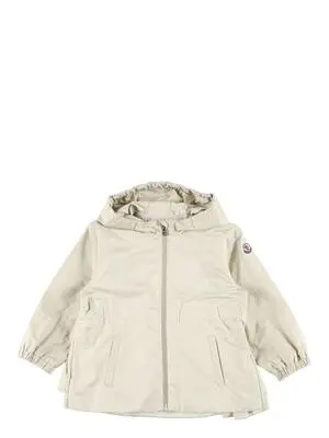 Moncler Lightweight Hooded Jacket With Pleated Back - Beige