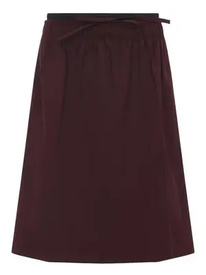 Prada Cotton Blend Midi Skirt - Grey