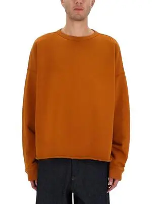 You Must Create Relaxed Fit Crewneck Sweatshirt - Orange
