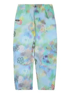 Kenzo Abstract Floral Print Trousers - Lightblue