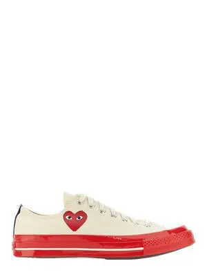 CONVERSE X COMME DES GARONS PLAY Heart Print Canvas Sneakers - White