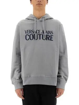 Versace Logo Crewneck Sweatshirt - Grey