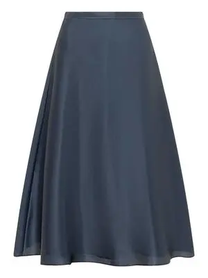 Alberta Ferretti Midi A-line Skirt - Blu