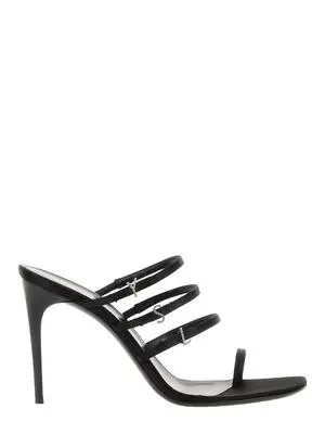Saint Laurent Free Luz" Satin High Heel Sandals - Black