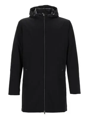 Herno Midi Parka Coat - Black