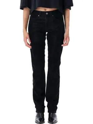 MARANT ETOILE Isabel" Eco Leather Straight-leg Pants - Black