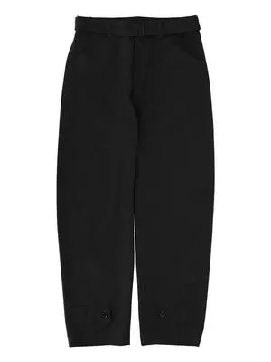 LEMAIRE LEMIARE High-Waisted Belted Wide-Leg Trousers Grey
