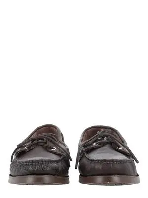 Paraboot Leather Boat Shoes - Brown