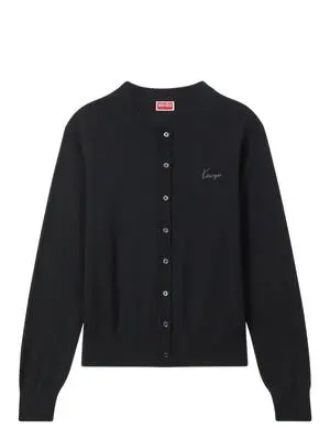 KENZO KENZO Knitted Buttoned Sweater With Archive Embroidery