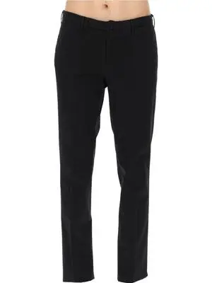 Incotex Tailored Cotton Blend Trousers - Black