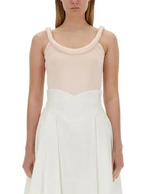 Alexander McQueen Logo Viscose Top - Pink