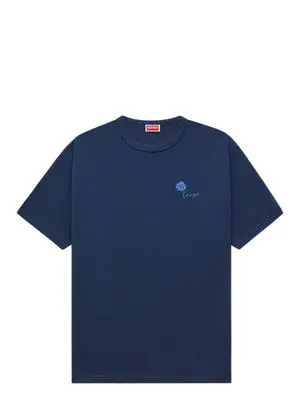 Kenzo Kenzo Round Neck Graphic Tee In Medium Blu