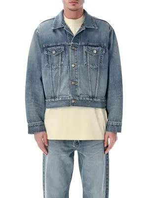 Fear Of God Classic Trucker Jacket In Medium Washed Denim - Medium Indigo