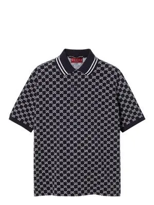 Gucci Classic Jacquard Polo Shirt Size - Blu