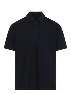 Ralph Lauren Purple Label Pocket Polo Shirt - Blue