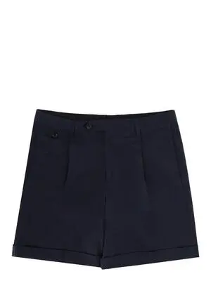 LARDINI Tailored Pleated Shorts - Blue