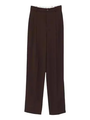 Elisabetta Franchi High-waisted Tailored Trousers - Cacao