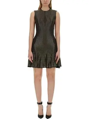 Alexander McQueen Pleated Skirt Dress - Black
