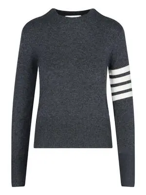 Thom Browne Cashmere 4-bar Pullover - Grey