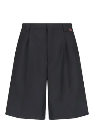 Gucci Wool Blend Web Loop Shorts - Black