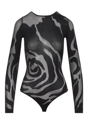 Wolford Rose Shadow String Bodysuit - Brown