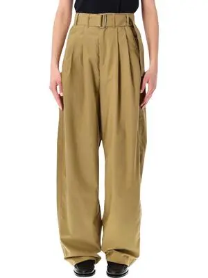 Soeur High-rise Fluid Trousers With Removable Belt - Sable