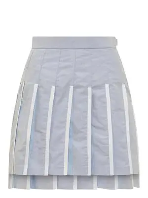 Thom Browne Thom Browne Pleated Mini Skirt Lightblue