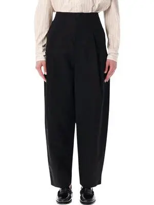 Soeur Elevated High-rise Balloon Trousers - Black