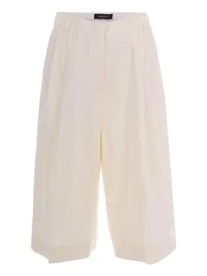 Fabiana Filippi Tailored Viscose And Linen Trousers - Burro