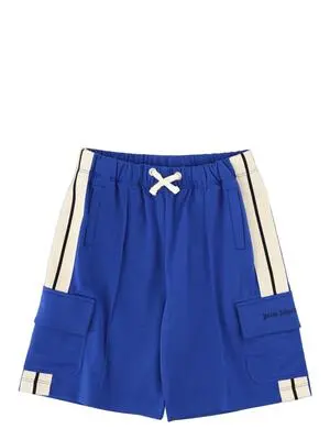Palm Angels Palm Angels Mini Paint Track Cargo Shorts Blue