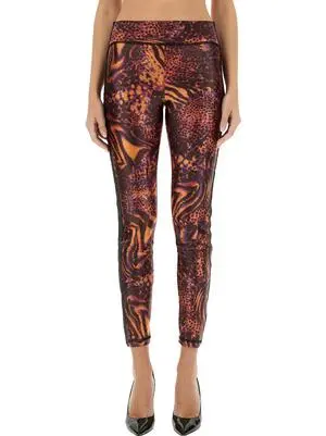 Versace Animal Print Slim Fit Leggings - Multicolour