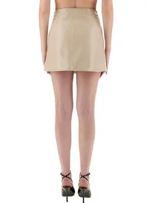COURREGES Vinyl Mini Skirt - Beige