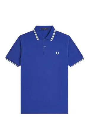 Fred Perry Fred Perry Men's Cotton Short-Sleeve Polo Shirt Blue